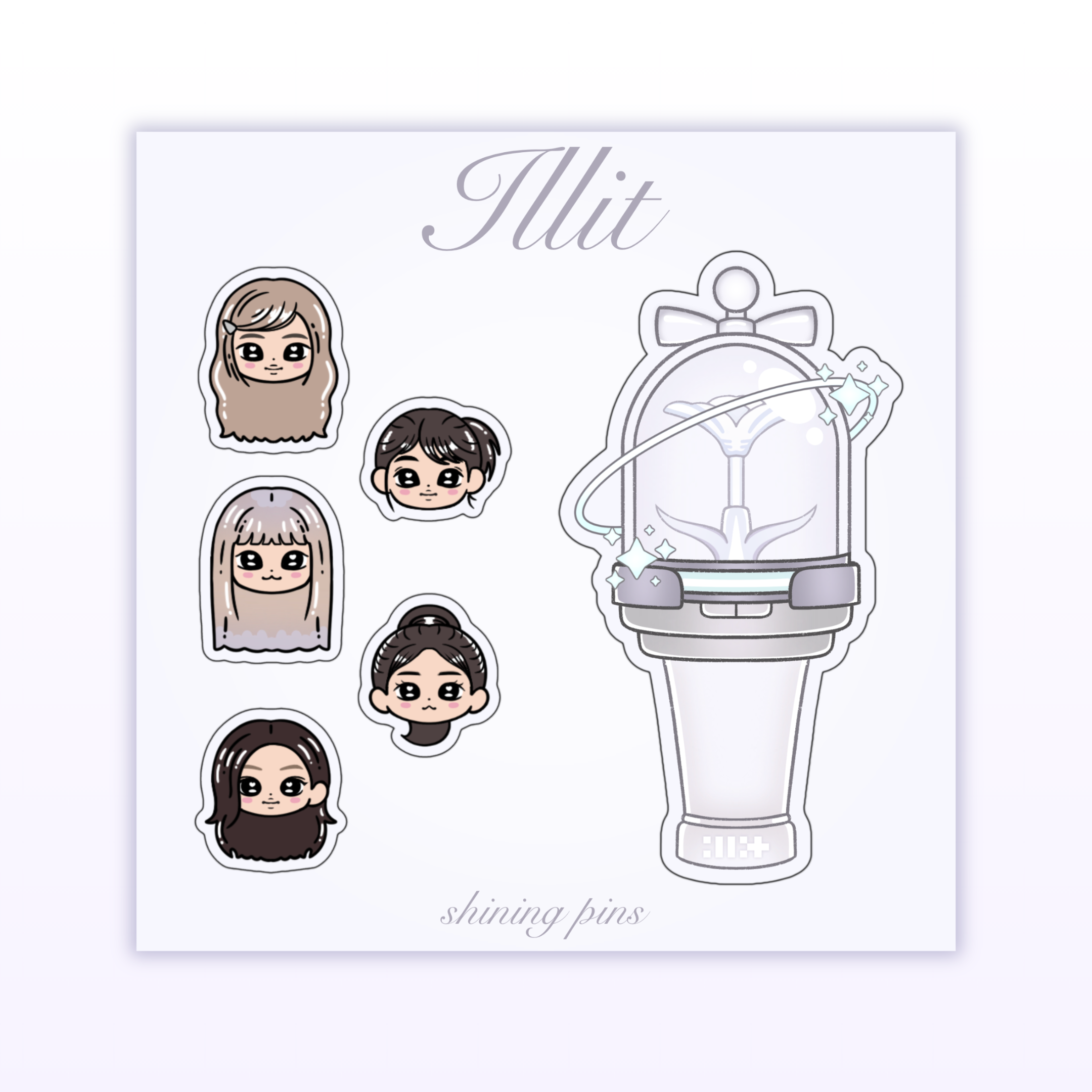 Shining Studio | ILLIT Lightstick Sticker Sheet