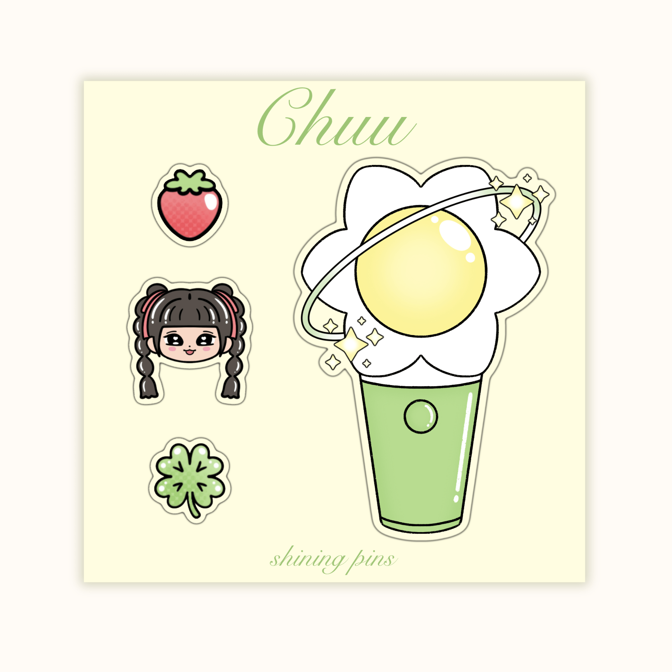 Shining Pins | LOONA Re-debut Lightstick Sticker Sheets – Shining Studio