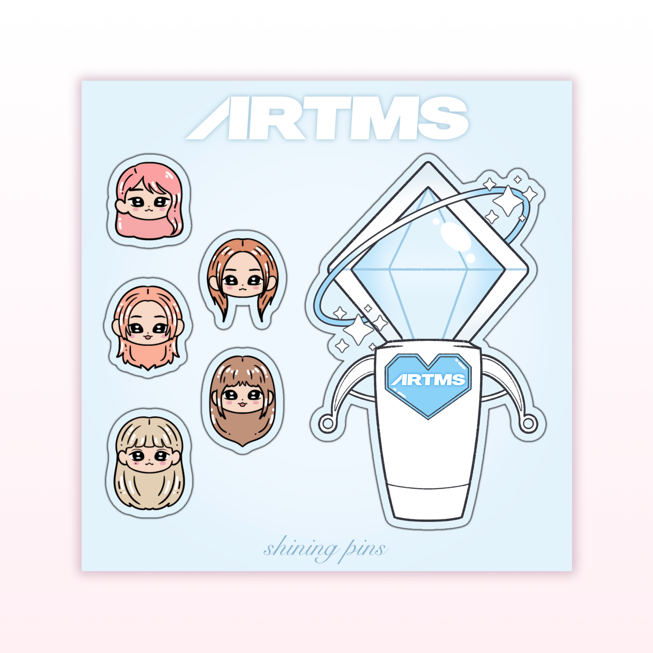 Shining Pins | LOONA Re-debut Lightstick Sticker Sheets – Shining Studio