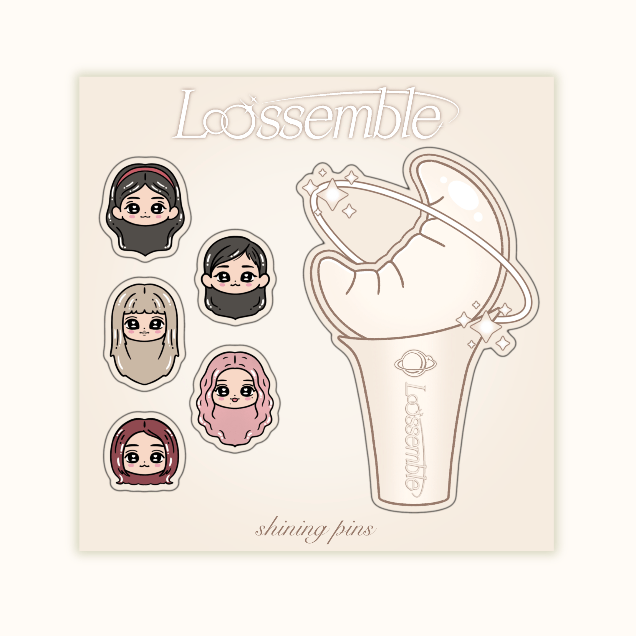 Shining Pins | LOONA Re-debut Lightstick Sticker Sheets – Shining Studio