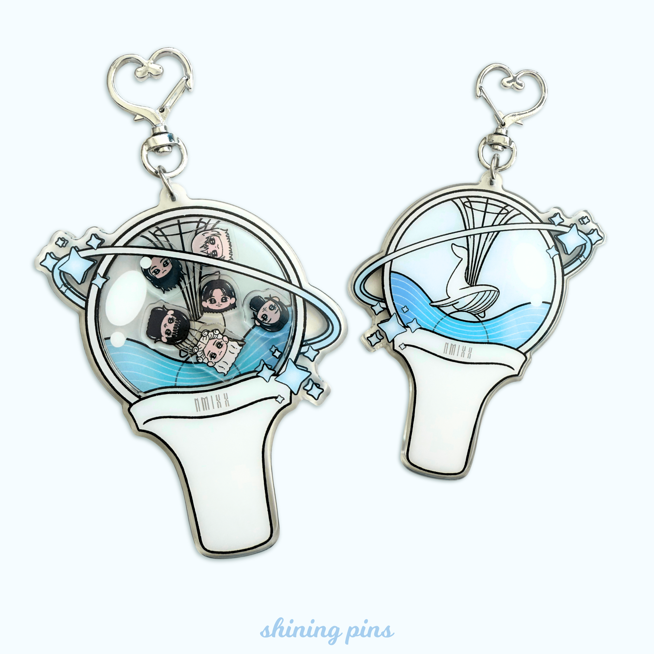 Shining Pins | NMIXX Lightstick Shaker Keychain – Shining Studio